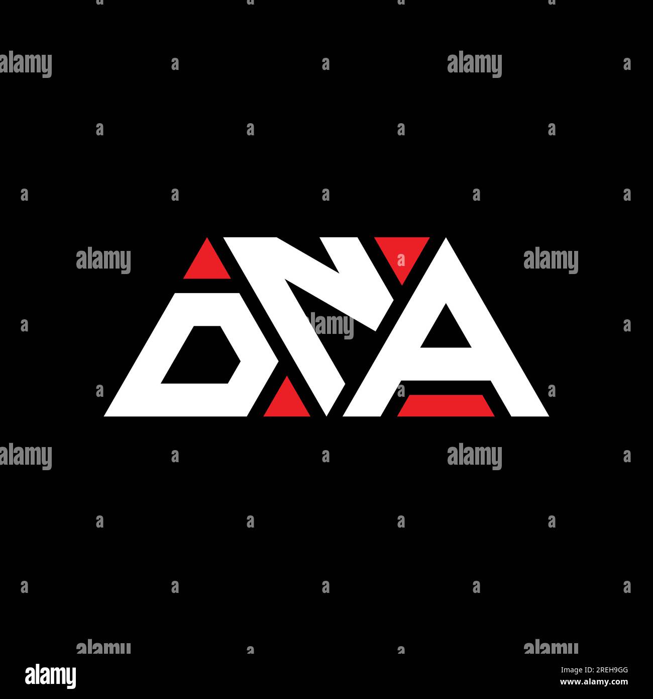 DNA triangle letter logo design with triangle shape. DNA triangle logo ...