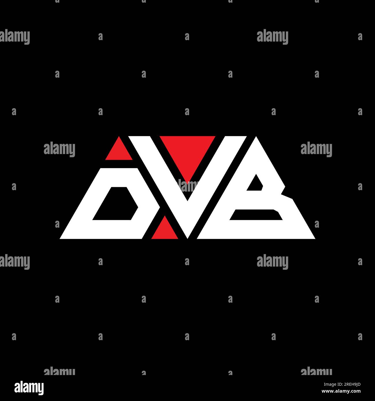 DVB triangle letter logo design with triangle shape. DVB triangle logo ...