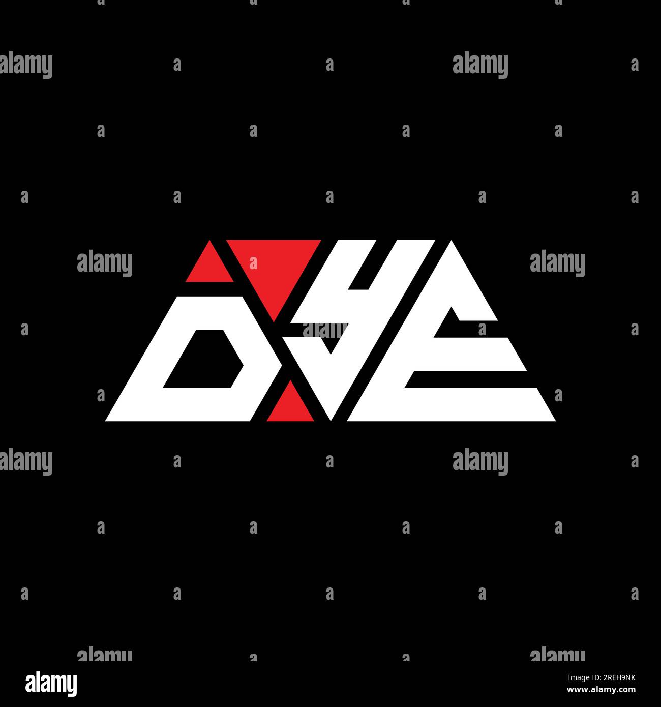 DYE triangle letter logo design with triangle shape. DYE triangle logo ...
