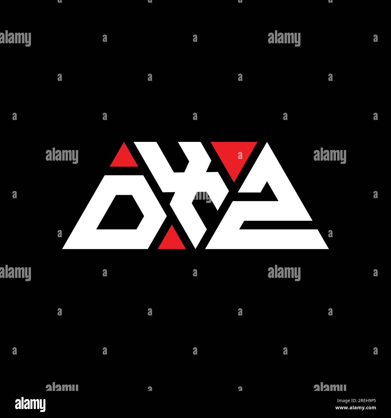 DXZ triangle letter logo design with triangle shape. DXZ triangle logo ...