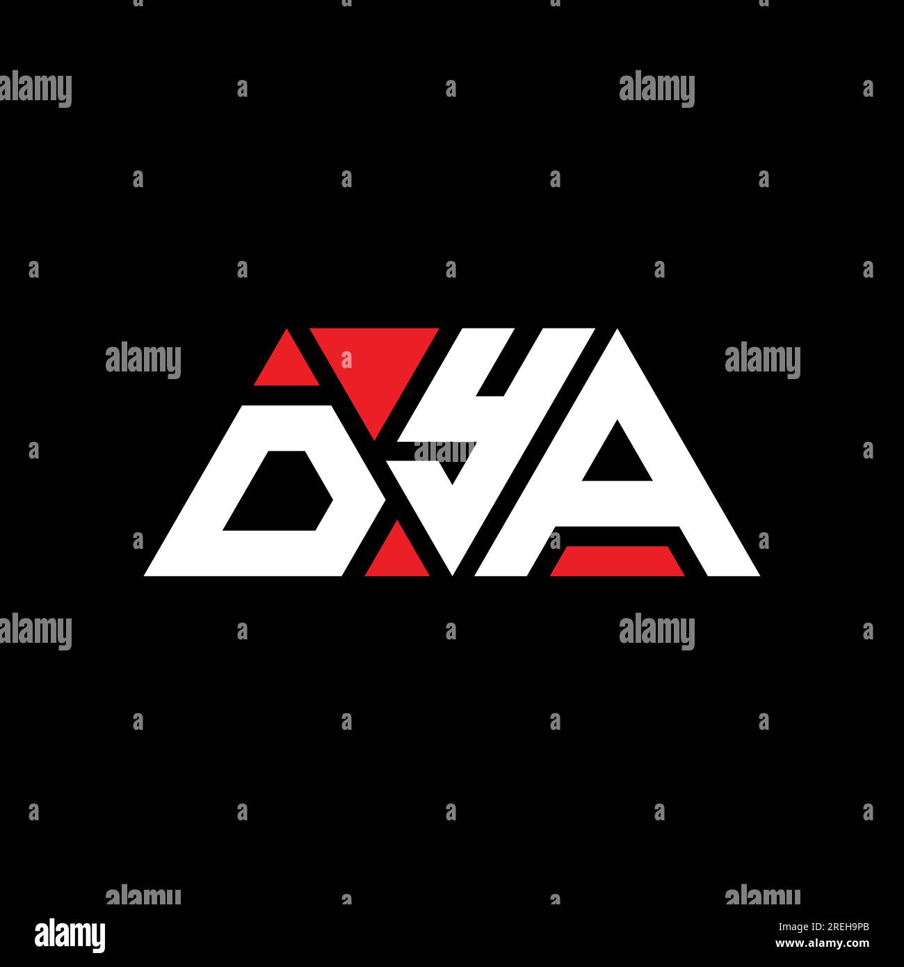 DYA triangle letter logo design with triangle shape. DYA triangle logo ...