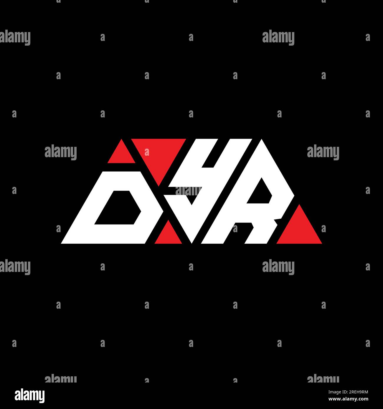 DYR triangle letter logo design with triangle shape. DYR triangle logo ...