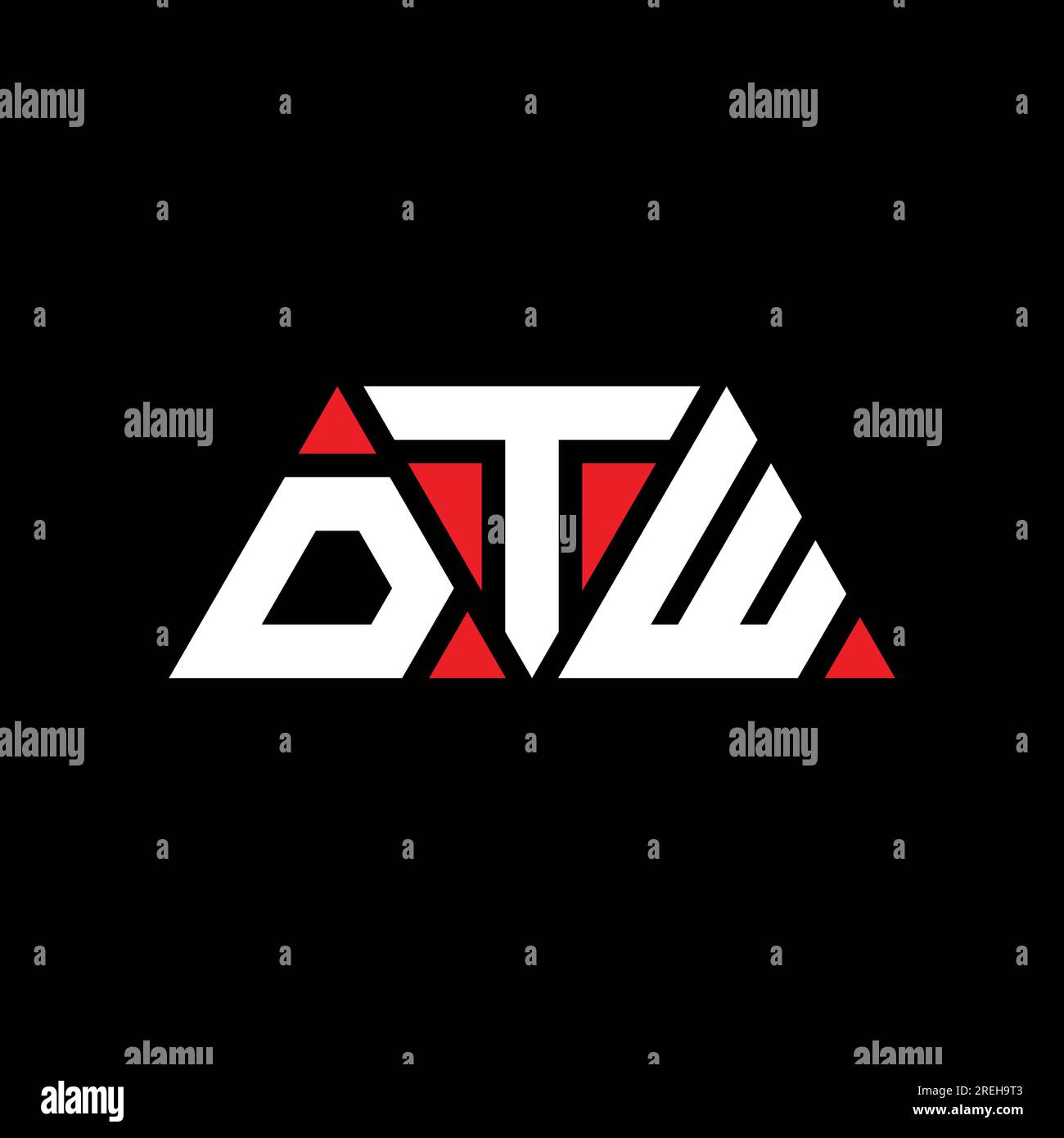 DTW triangle letter logo design with triangle shape. DTW triangle logo ...