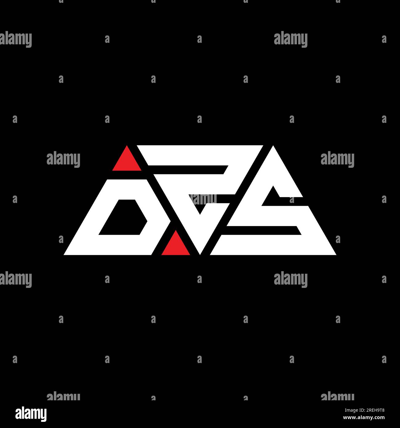 DZS triangle letter logo design with triangle shape. DZS triangle logo ...
