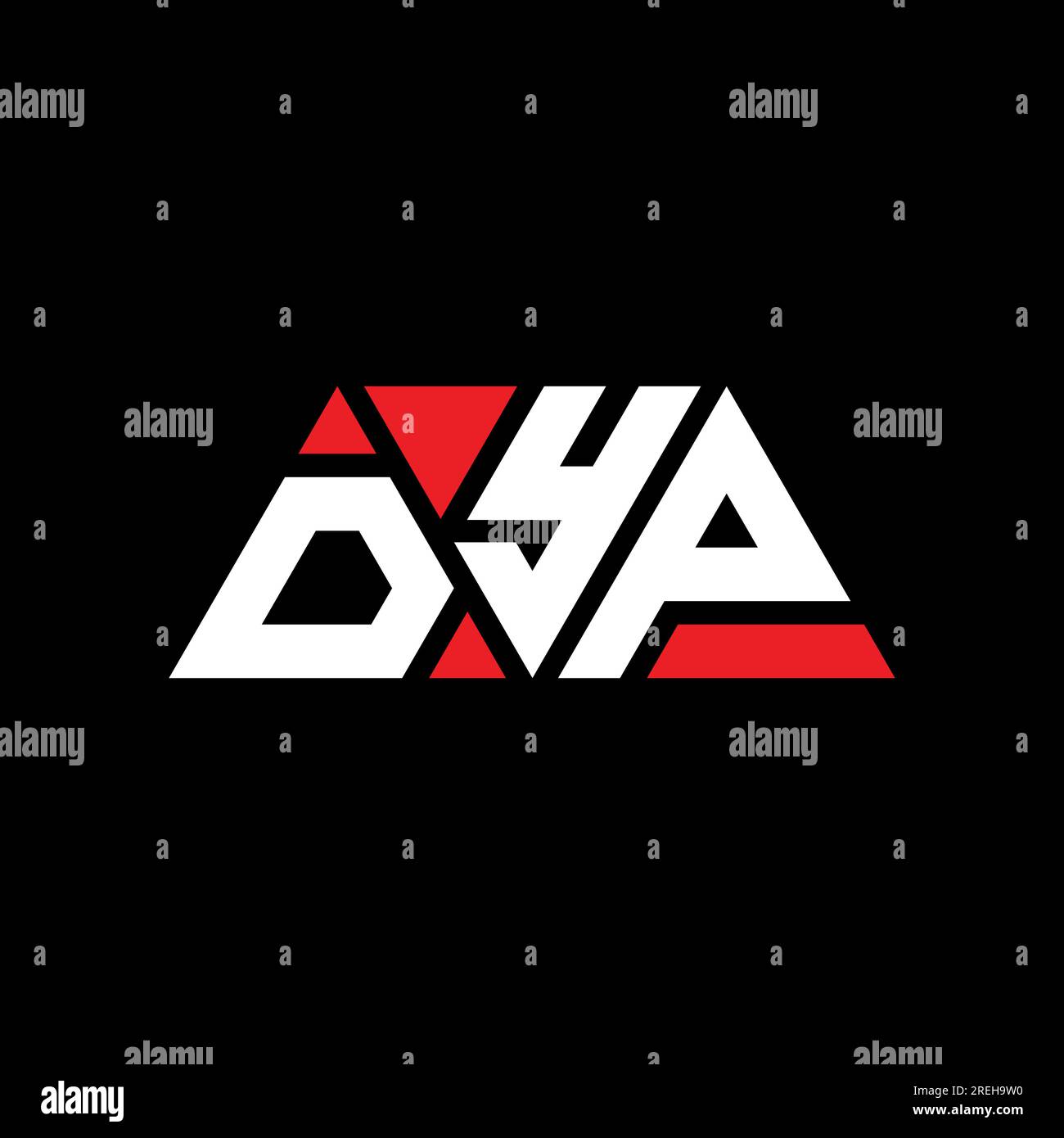 DYP triangle letter logo design with triangle shape. DYP triangle logo ...