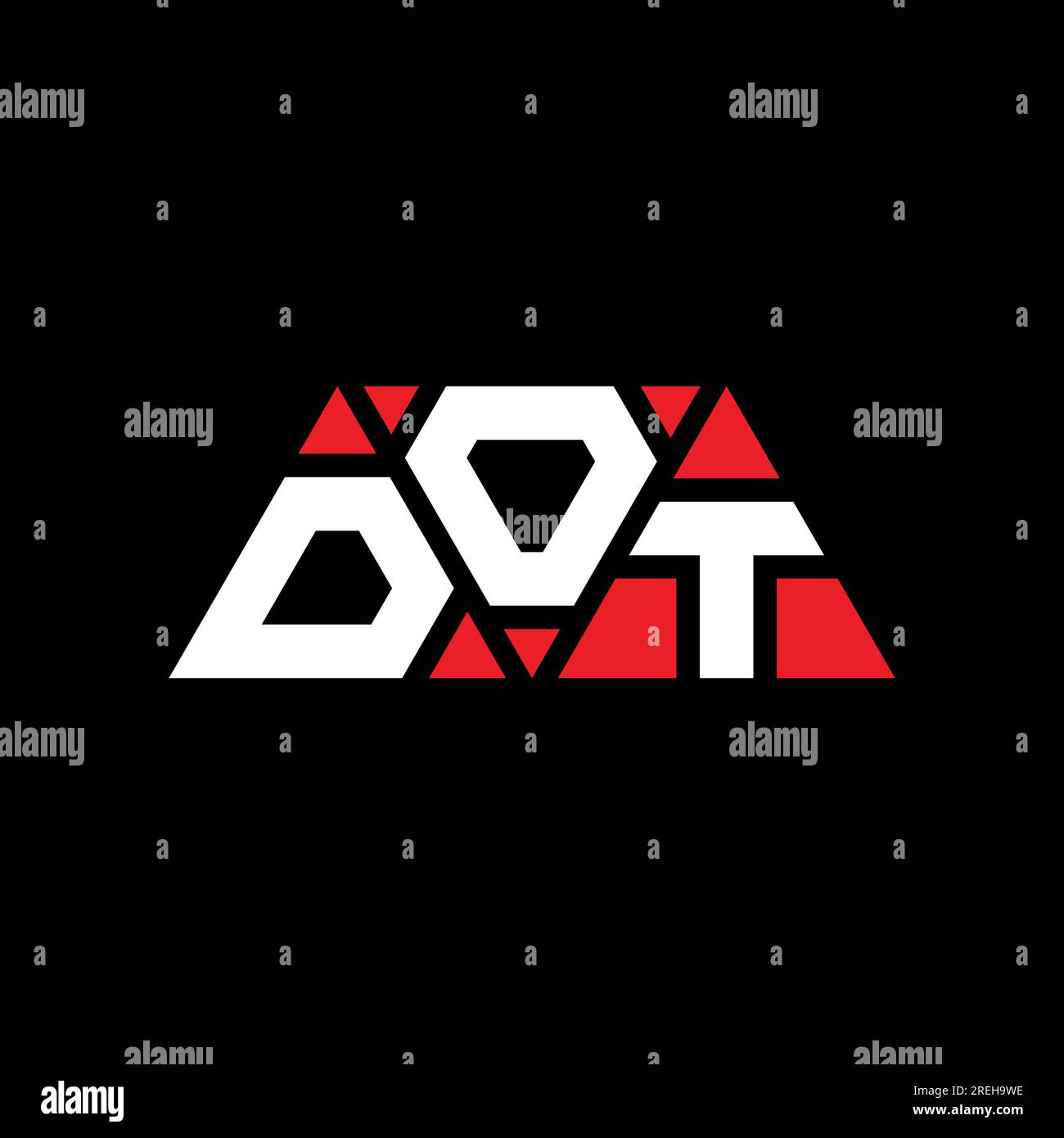 DOT triangle letter logo design with triangle shape. DOT triangle logo ...