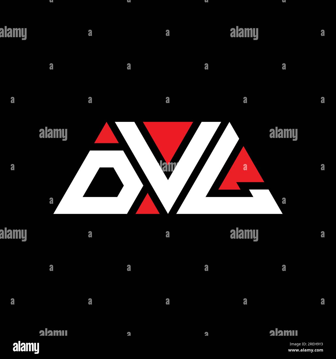 DVL triangle letter logo design with triangle shape. DVL triangle logo ...