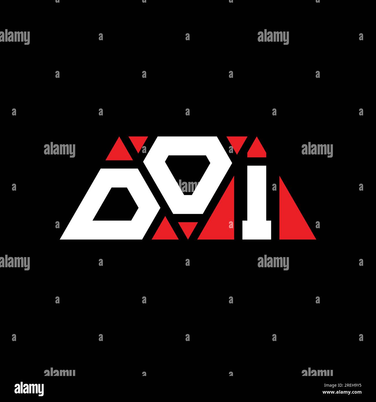 DOI triangle letter logo design with triangle shape. DOI triangle logo ...