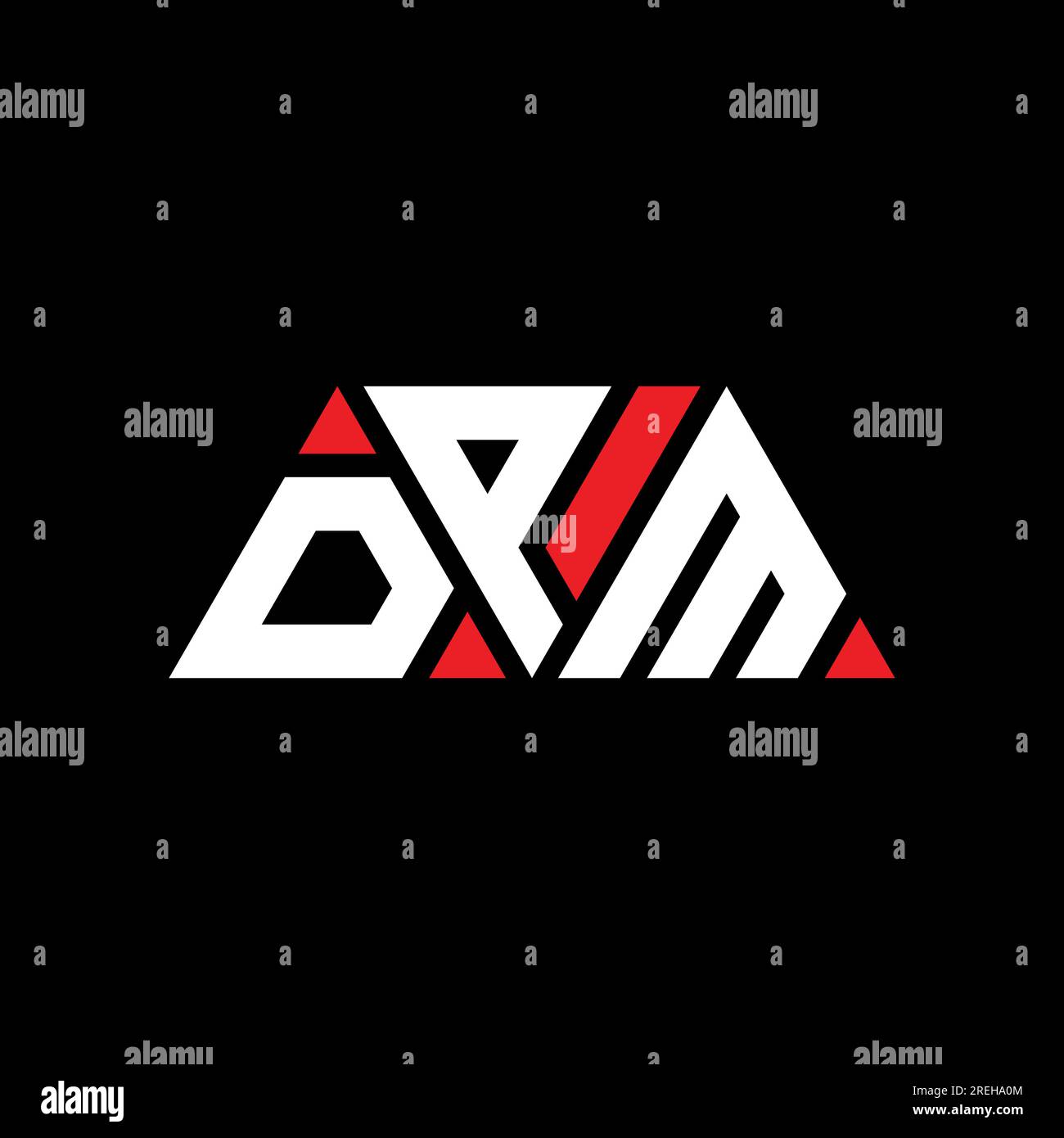 DPM triangle letter logo design with triangle shape. DPM triangle logo ...
