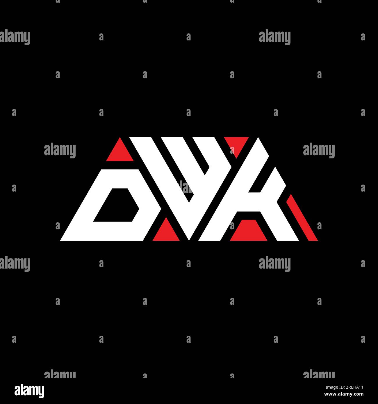 DWK triangle letter logo design with triangle shape. DWK triangle logo ...