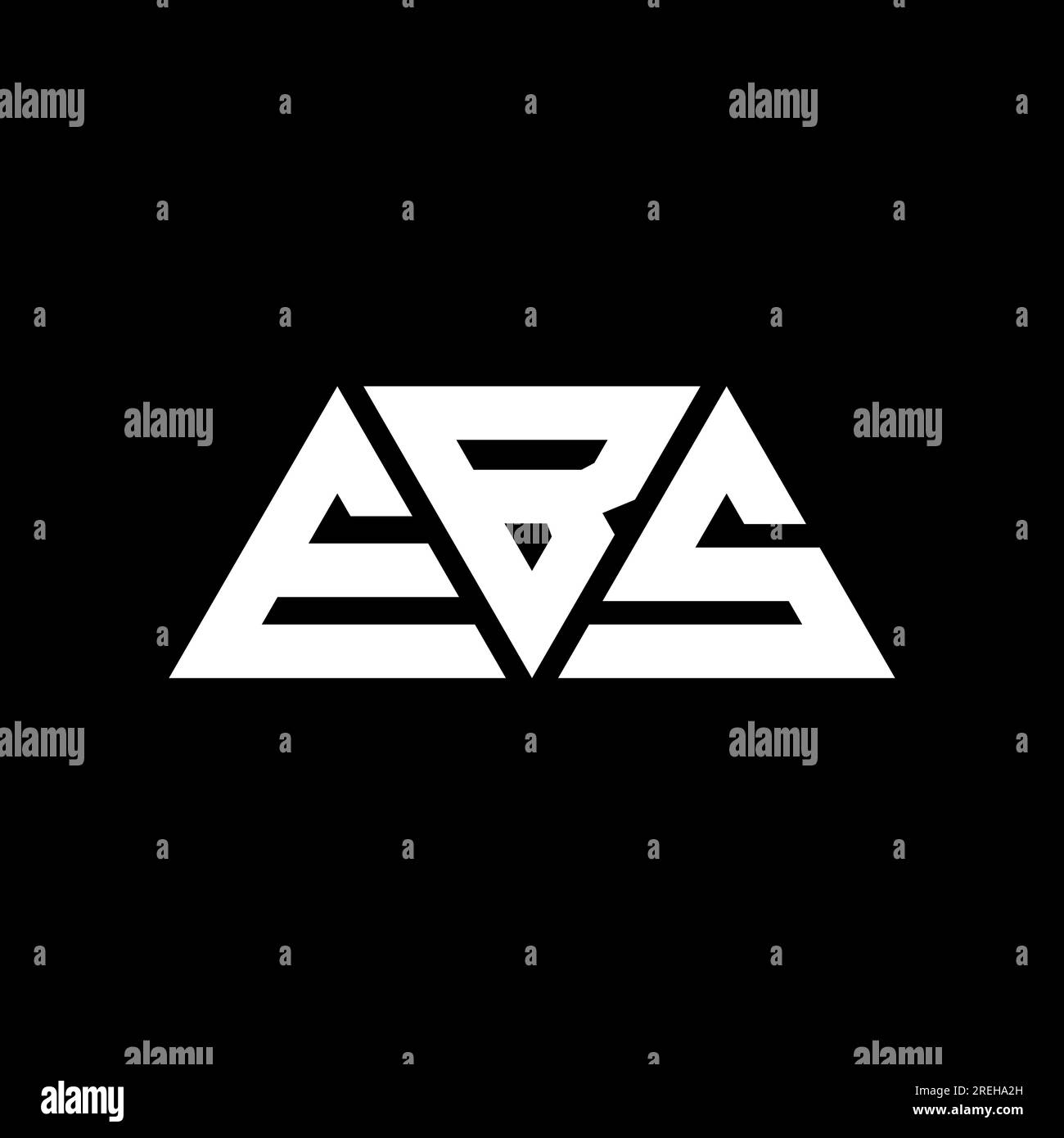 EBS triangle letter logo design with triangle shape. EBS triangle logo ...