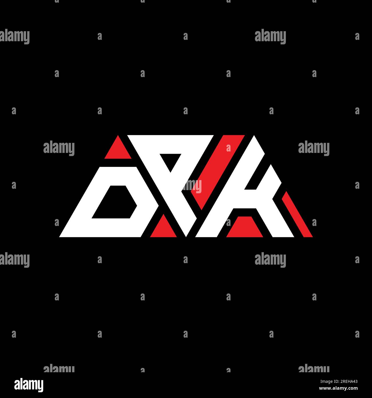 DPK triangle letter logo design with triangle shape. DPK triangle logo ...