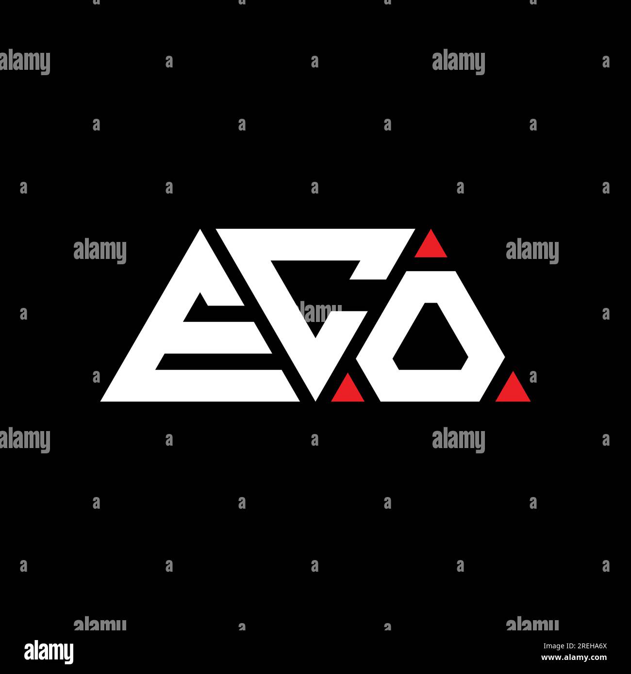 ECO triangle letter logo design with triangle shape. ECO triangle logo ...