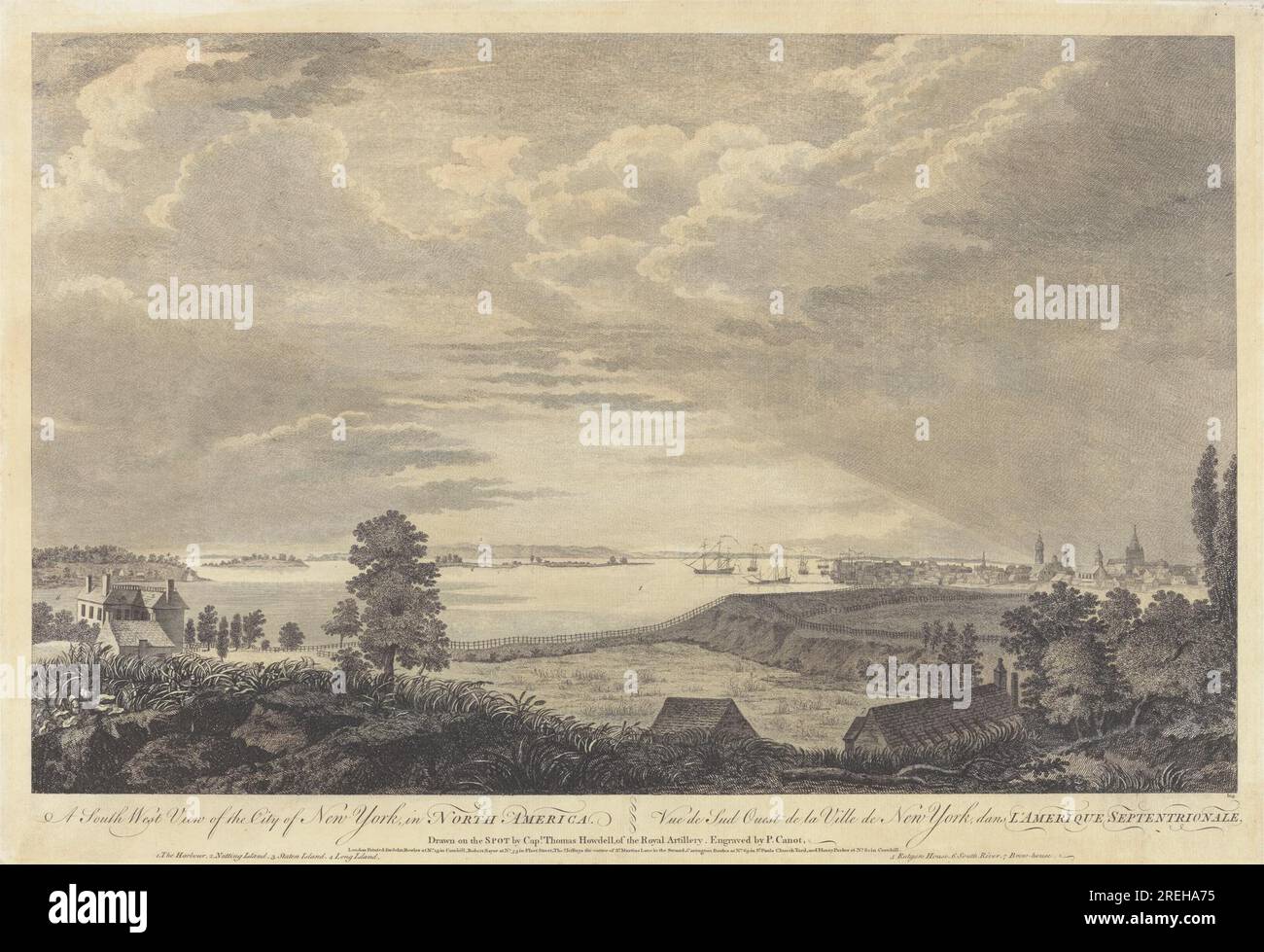 Scenographia Americana: A Southwest View of the City of New York, in ...