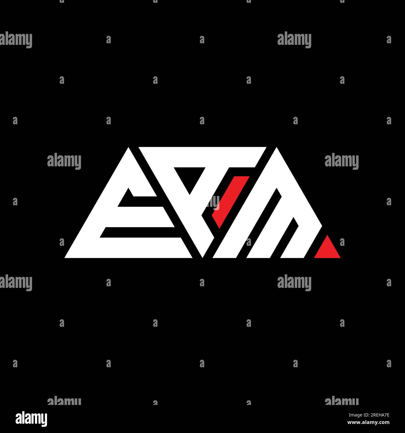 EAM triangle letter logo design with triangle shape. EAM triangle logo ...