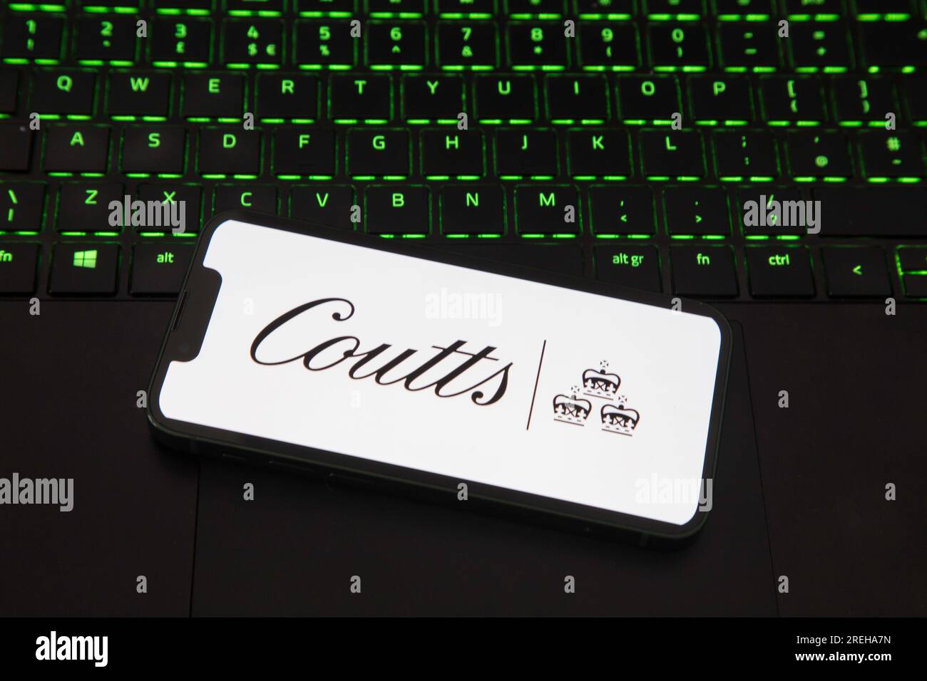 Coutts Bank mobile phone app on iphone Stock Photo - Alamy