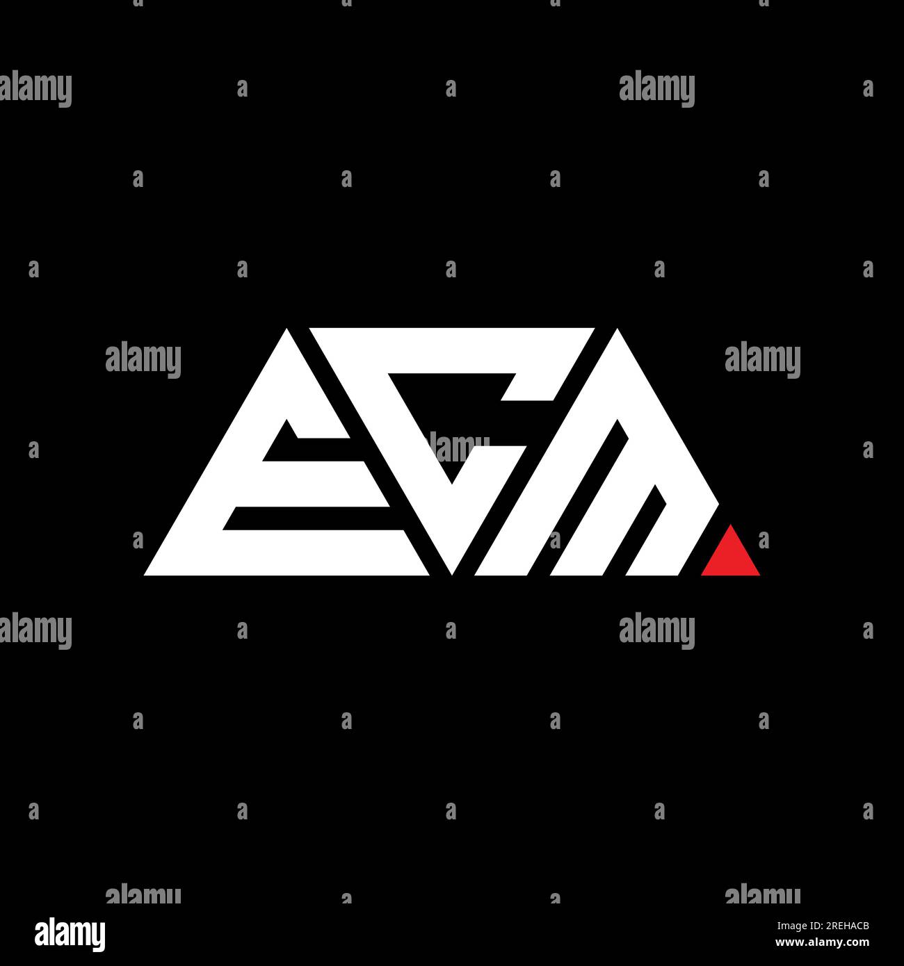 ECM triangle letter logo design with triangle shape. ECM triangle logo ...