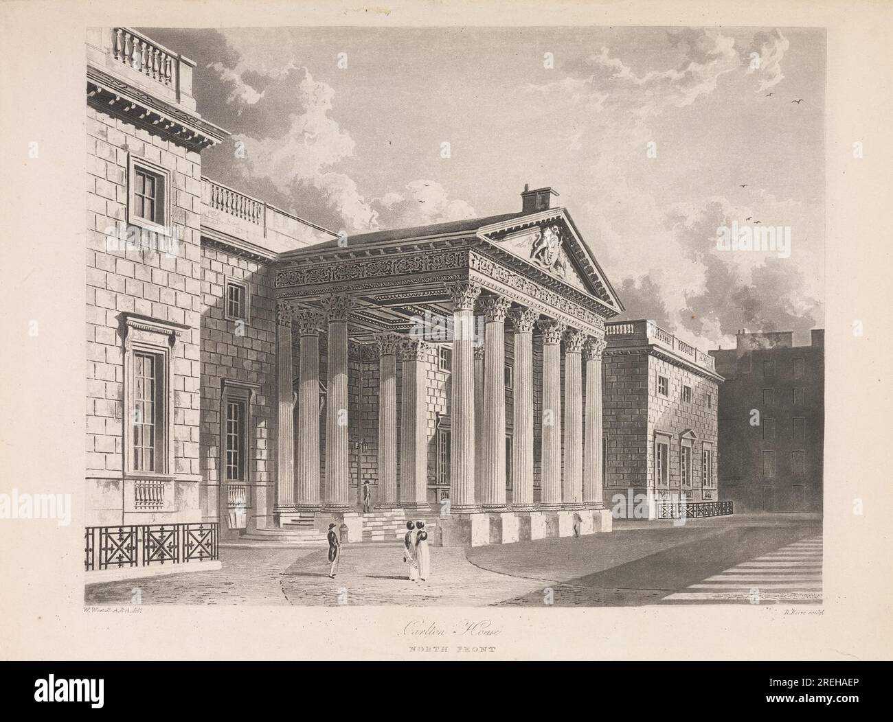 Carlton House, North Front by Richard Gilson Reeve Stock Photo - Alamy