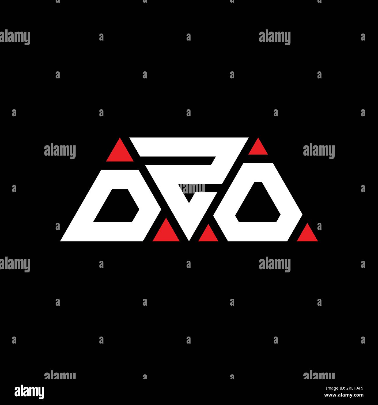 DZO triangle letter logo design with triangle shape. DZO triangle logo ...