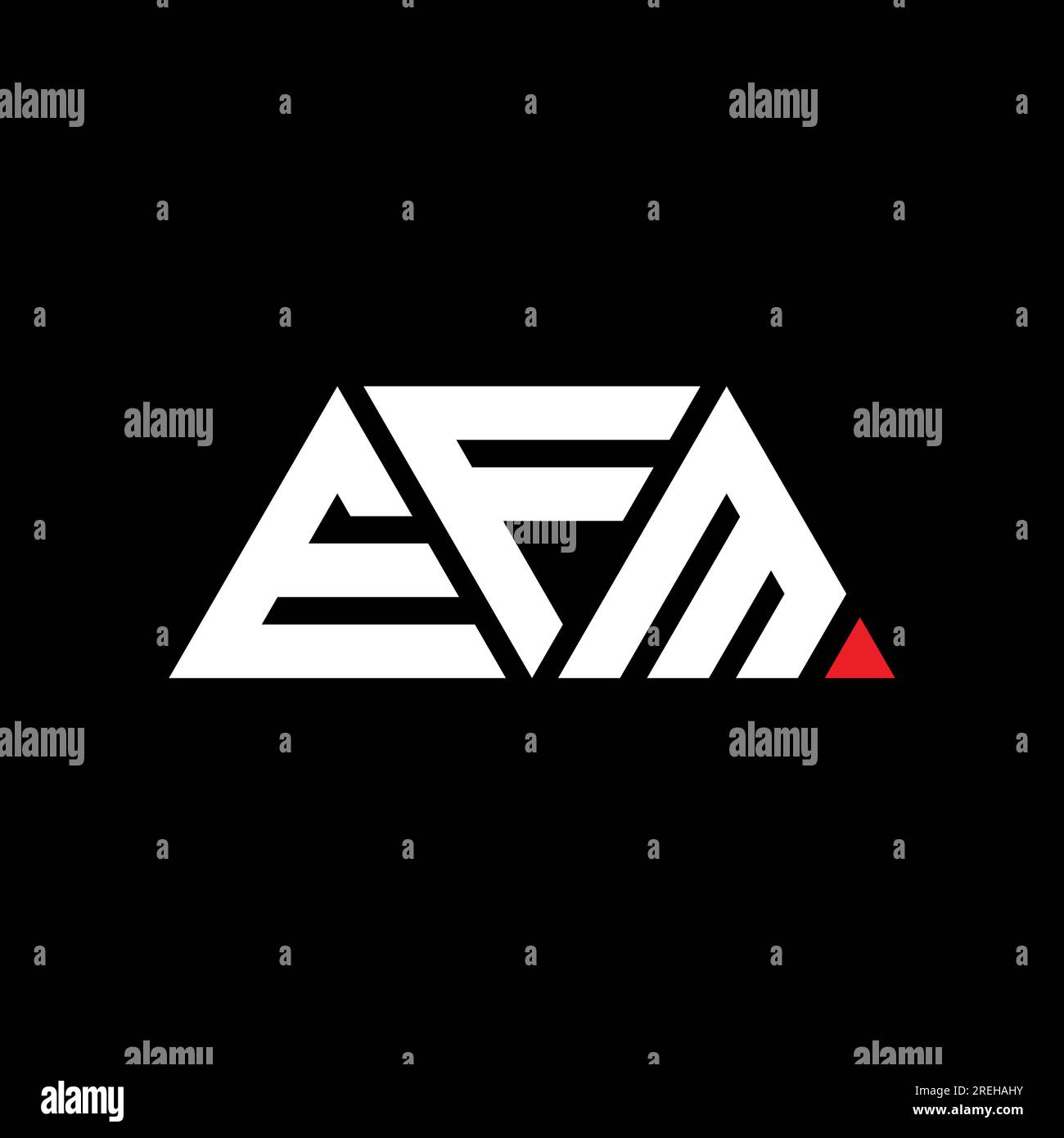 EFM triangle letter logo design with triangle shape. EFM triangle logo ...
