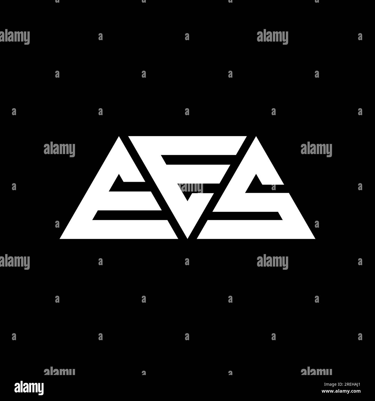 EES triangle letter logo design with triangle shape. EES triangle logo ...