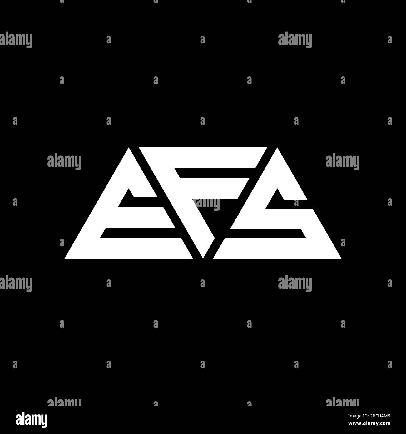 EFS triangle letter logo design with triangle shape. EFS triangle logo ...