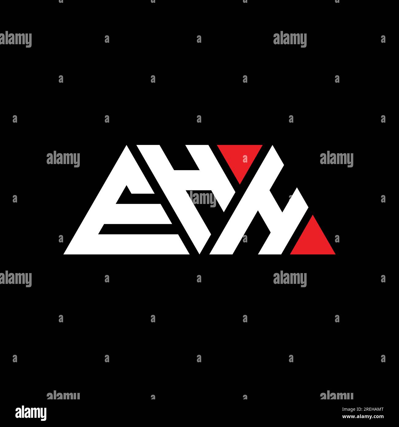 EHH triangle letter logo design with triangle shape. EHH triangle logo ...