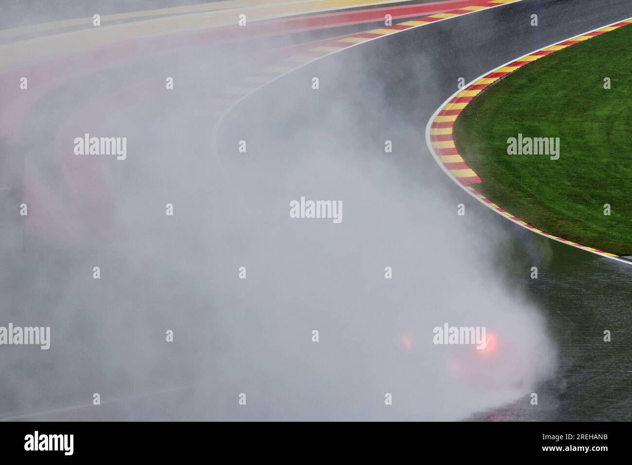 Spa Francorchamps, Belgium. 28th July, 2023. Spray from an F1 car at ...