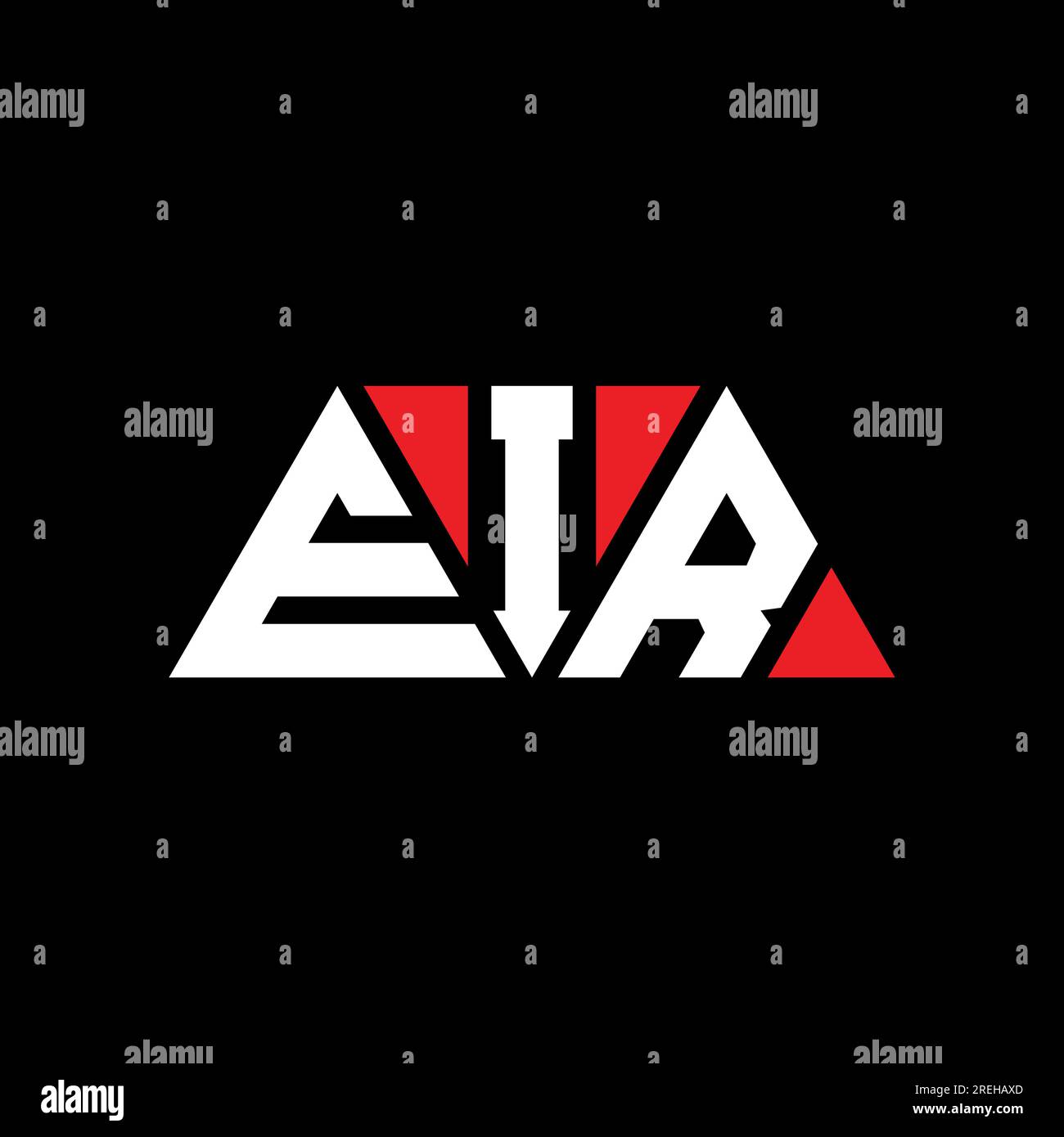 EIR triangle letter logo design with triangle shape. EIR triangle logo ...
