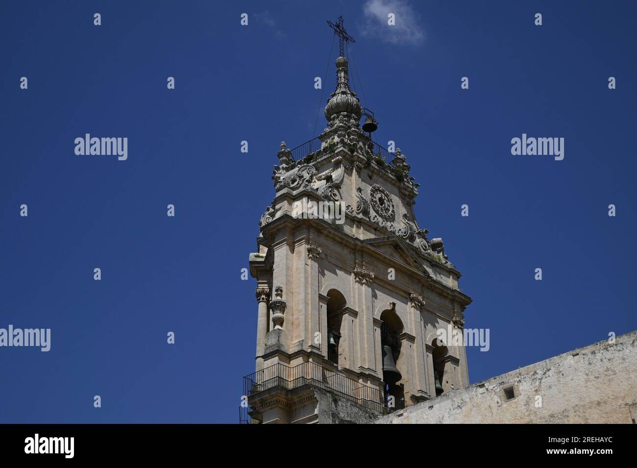 Scenic bell tower view of the Sicilian Baroque style Duomo di San ...