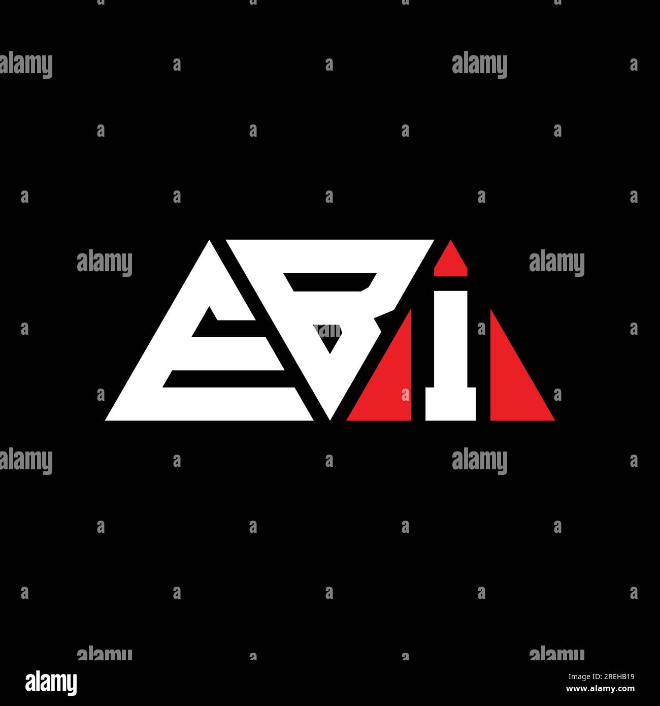 EBI triangle letter logo design with triangle shape. EBI triangle logo ...