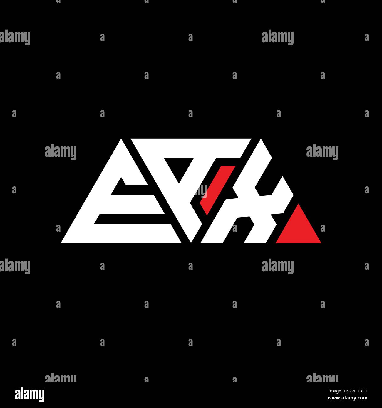 EAX triangle letter logo design with triangle shape. EAX triangle logo ...