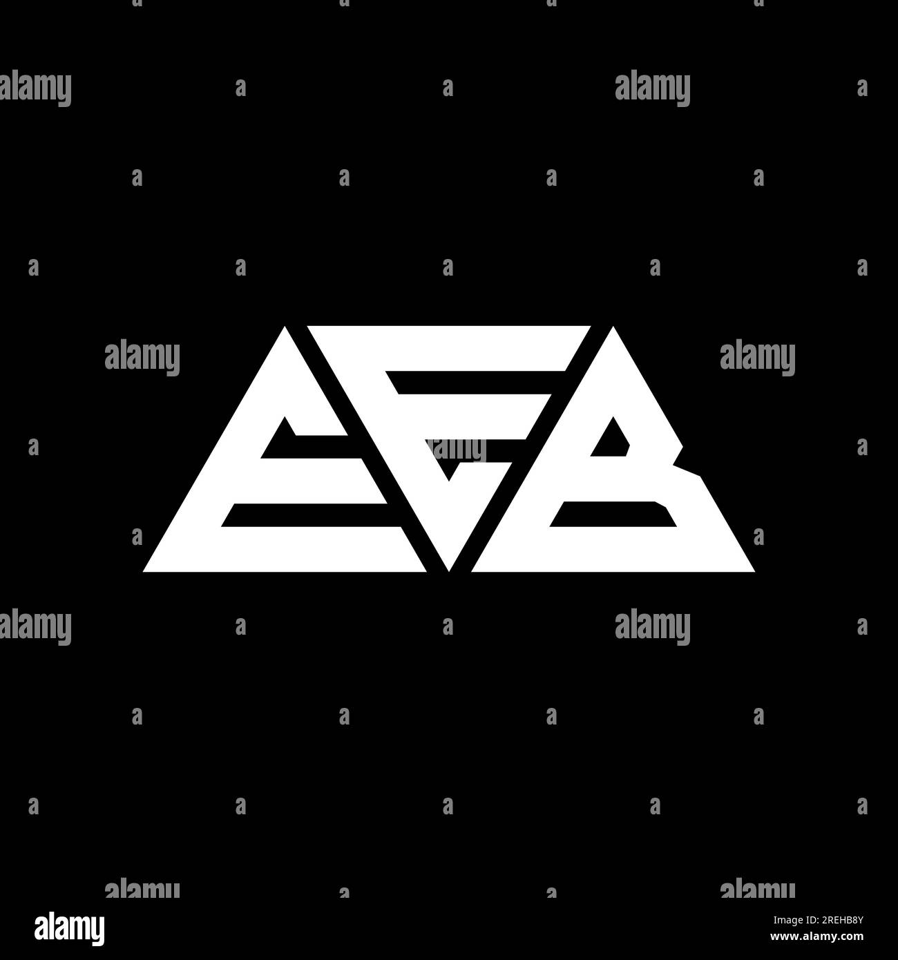 EEB triangle letter logo design with triangle shape. EEB triangle logo ...