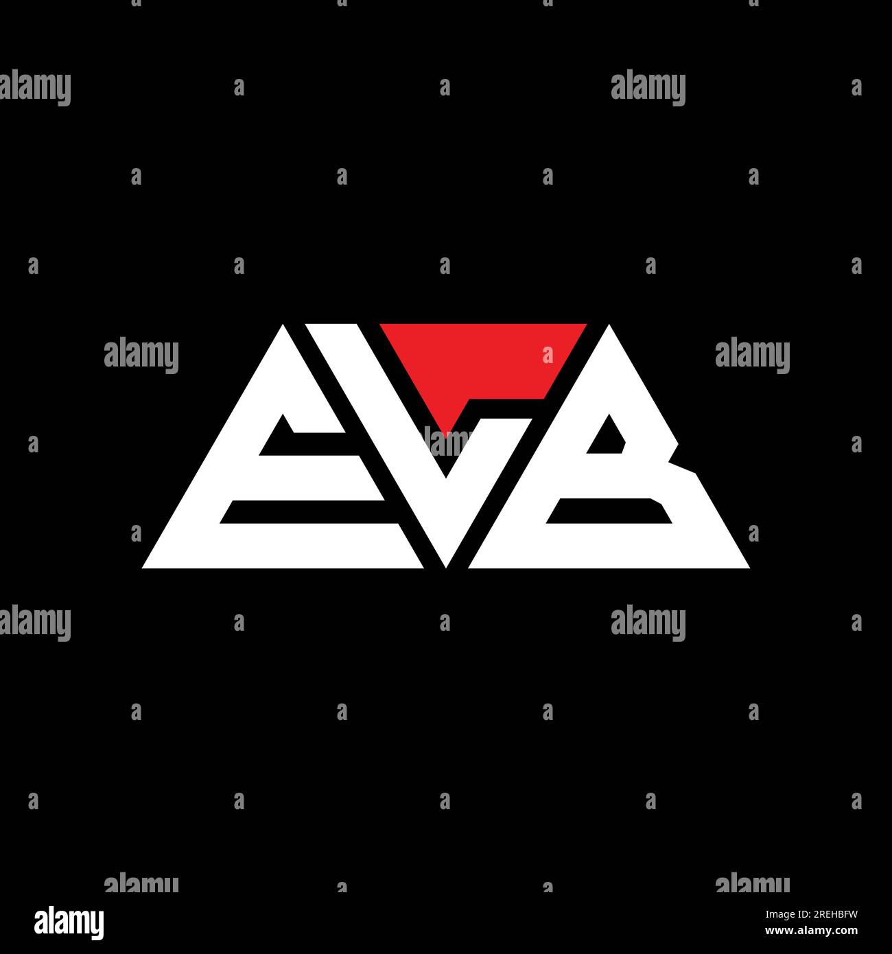 ELB triangle letter logo design with triangle shape. ELB triangle logo ...