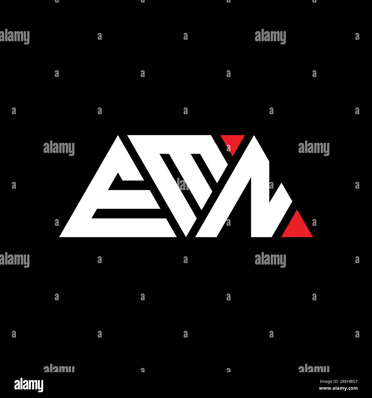 EMN triangle letter logo design with triangle shape. EMN triangle logo ...