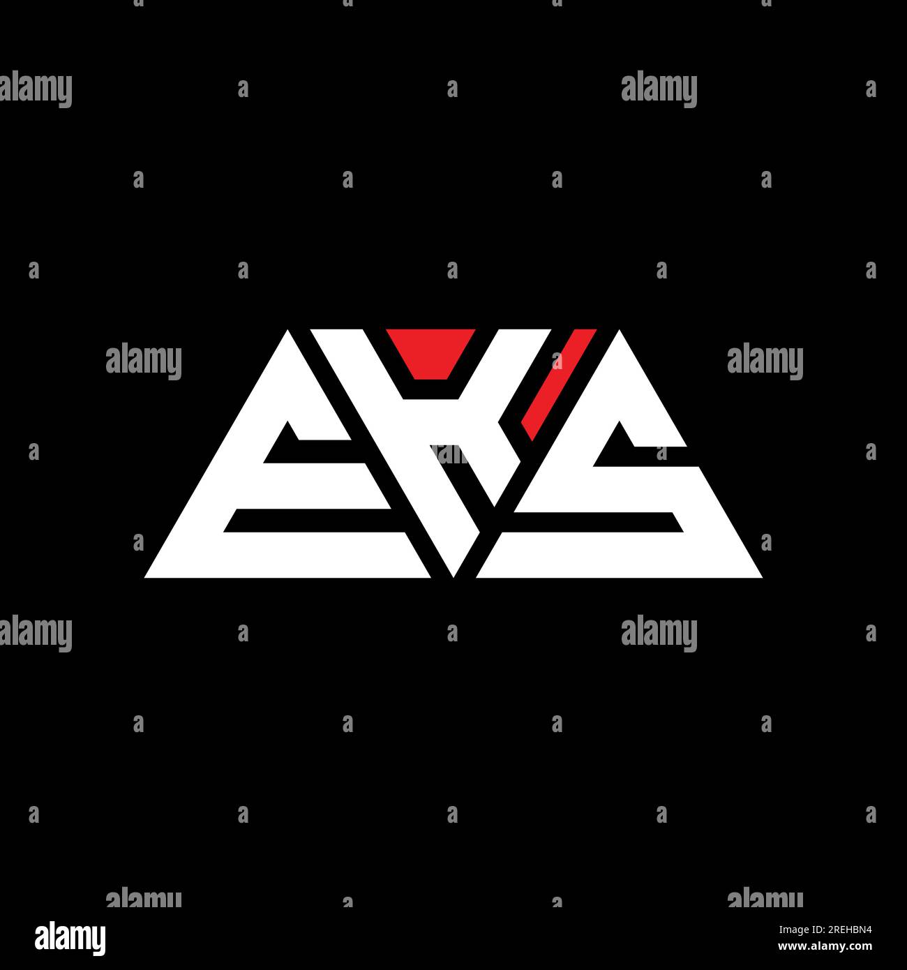EKS triangle letter logo design with triangle shape. EKS triangle logo ...