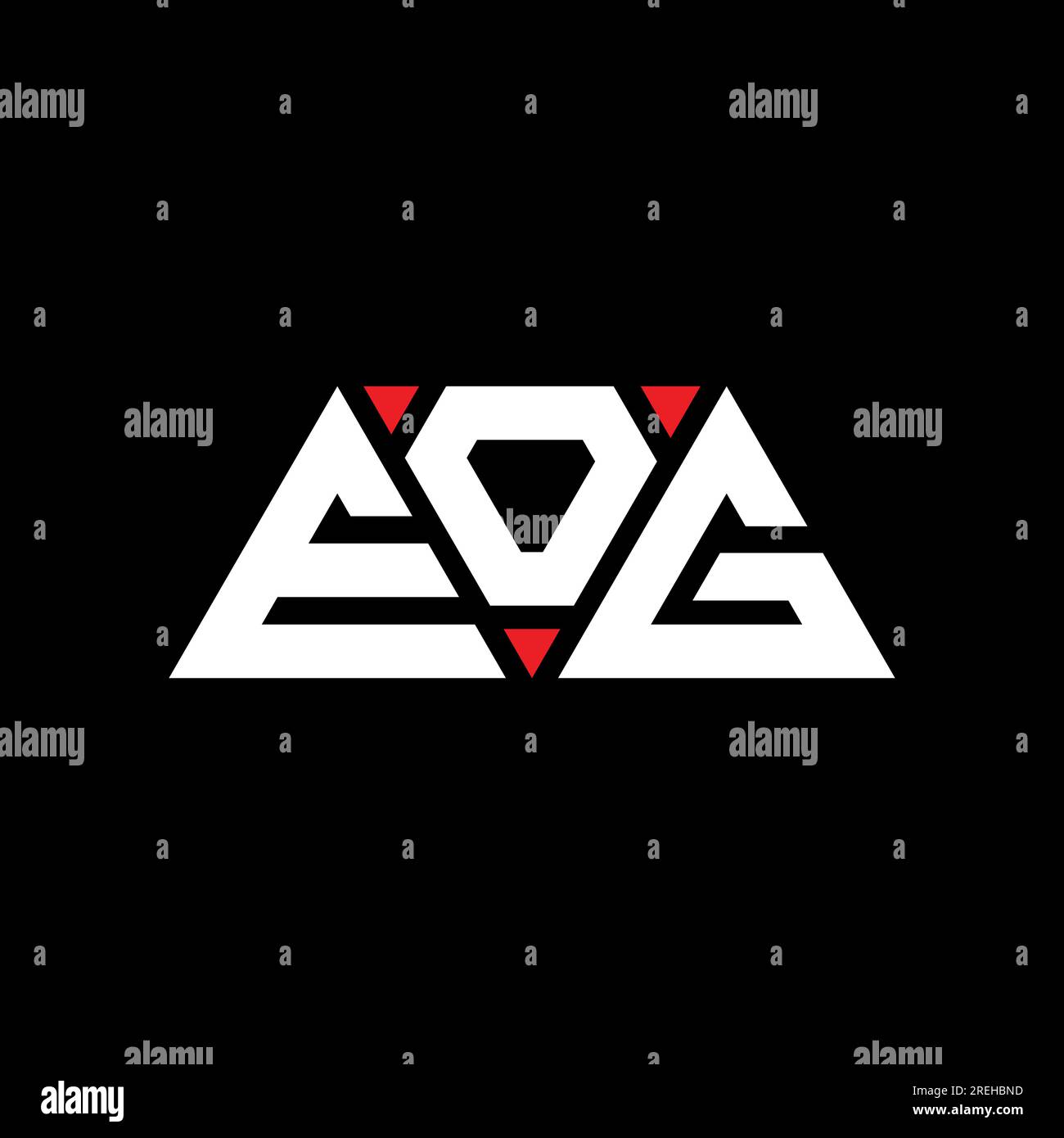 EOG triangle letter logo design with triangle shape. EOG triangle logo ...