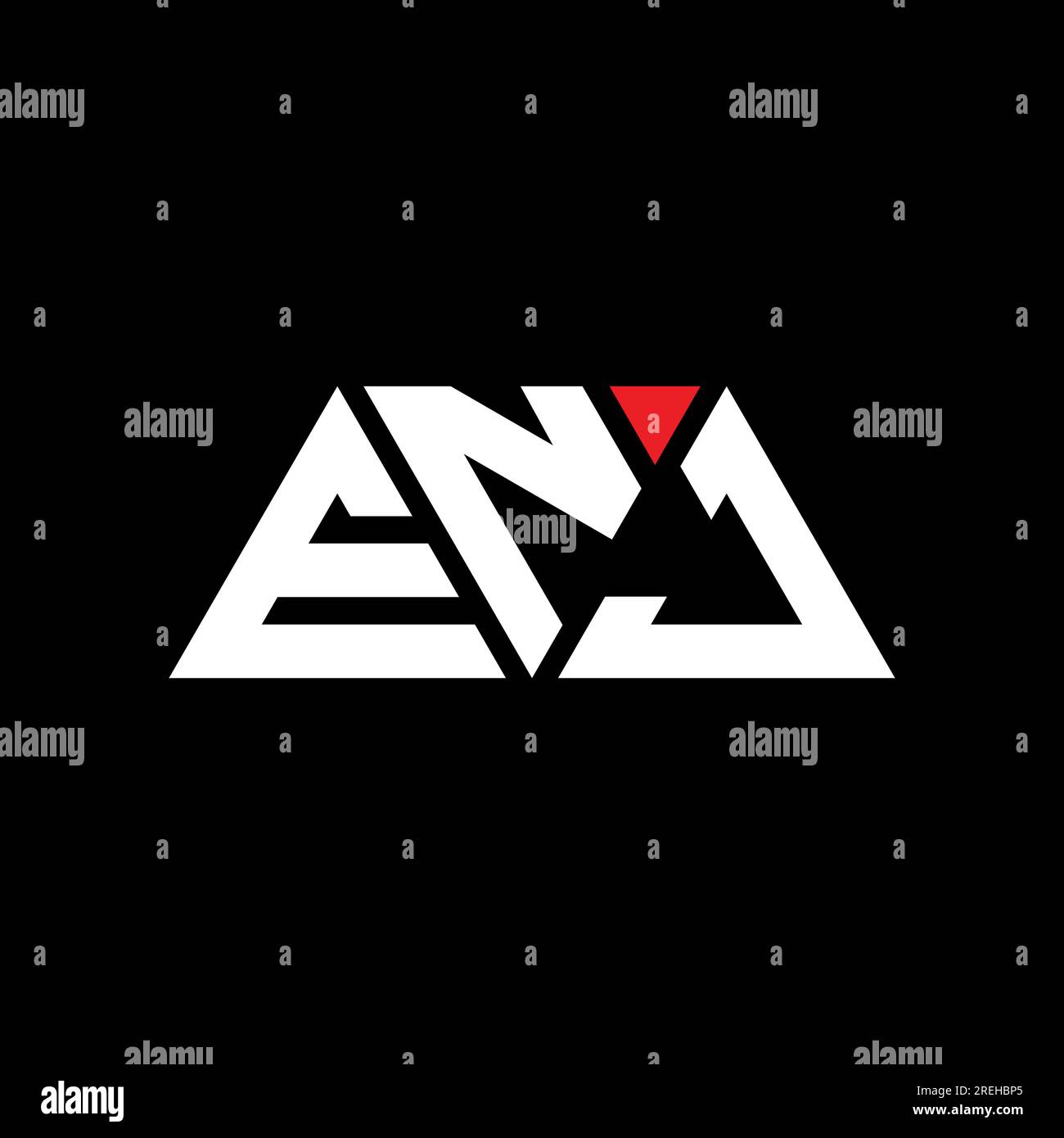ENJ triangle letter logo design with triangle shape. ENJ triangle logo ...