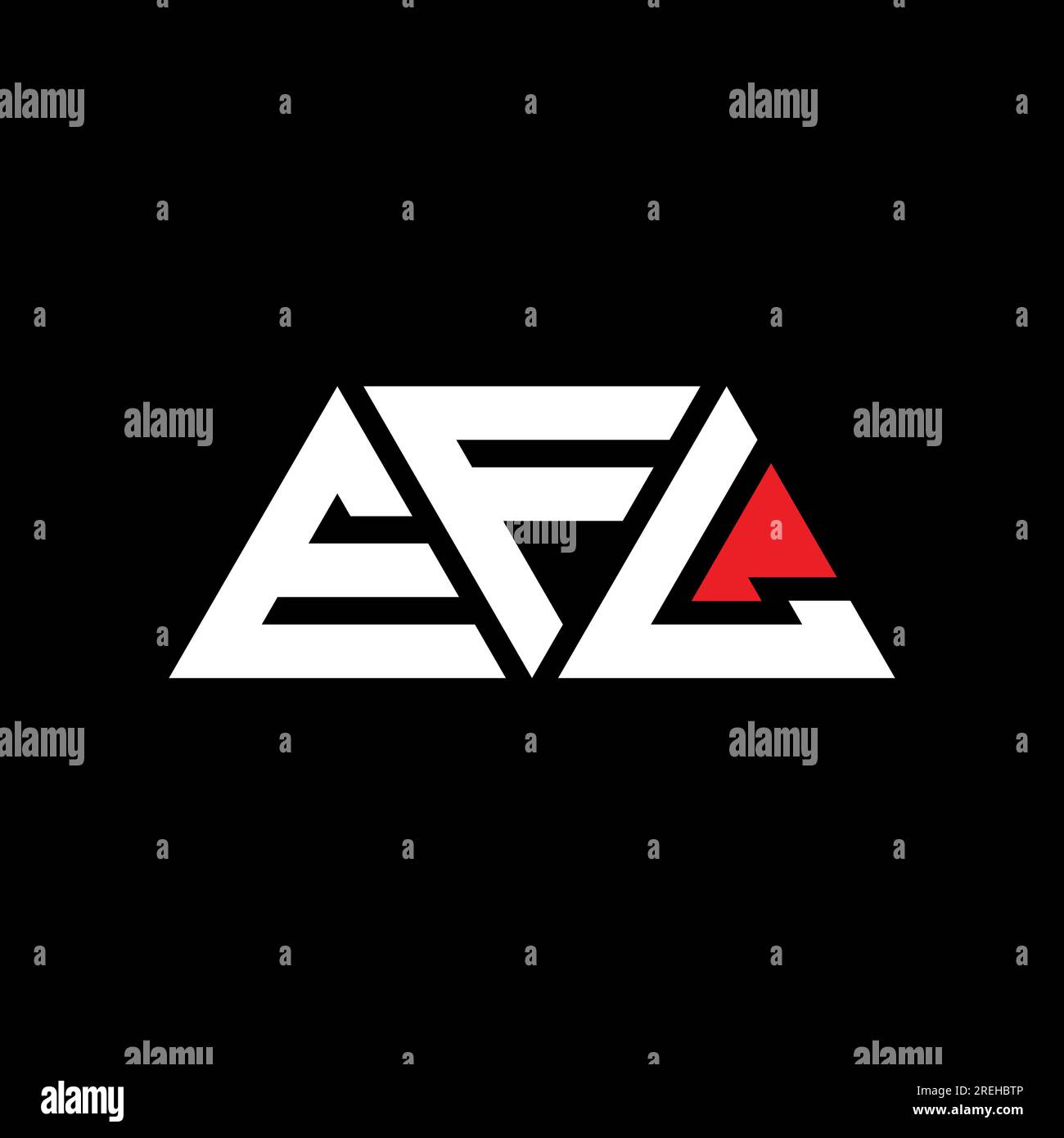 EFL triangle letter logo design with triangle shape. EFL triangle logo ...