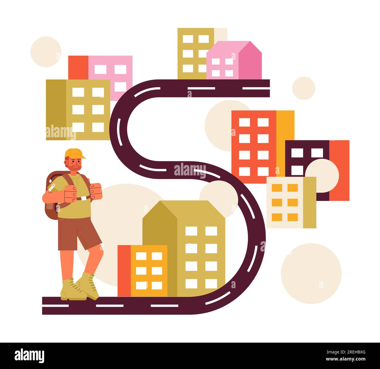European traveler exploring cities flat concept vector spot ... European traveler exploring cities flat concept vector spot ...