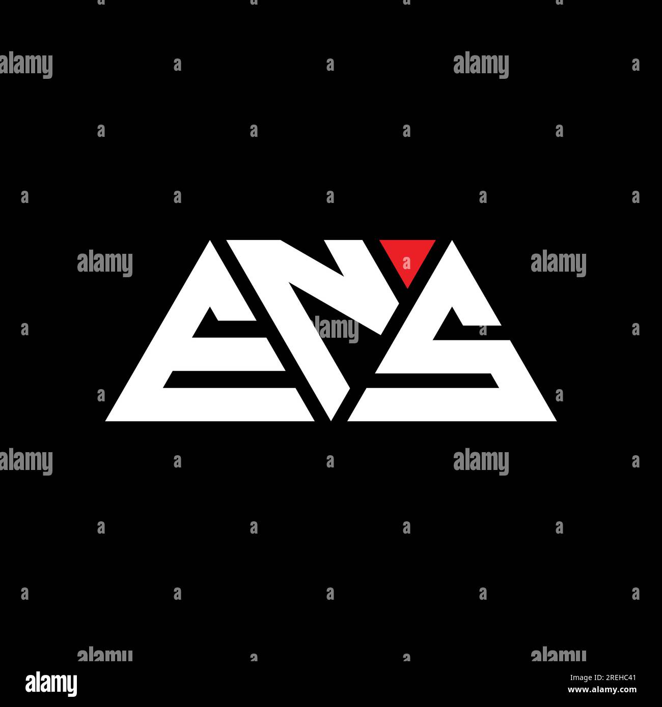 ENS triangle letter logo design with triangle shape. ENS triangle logo ...