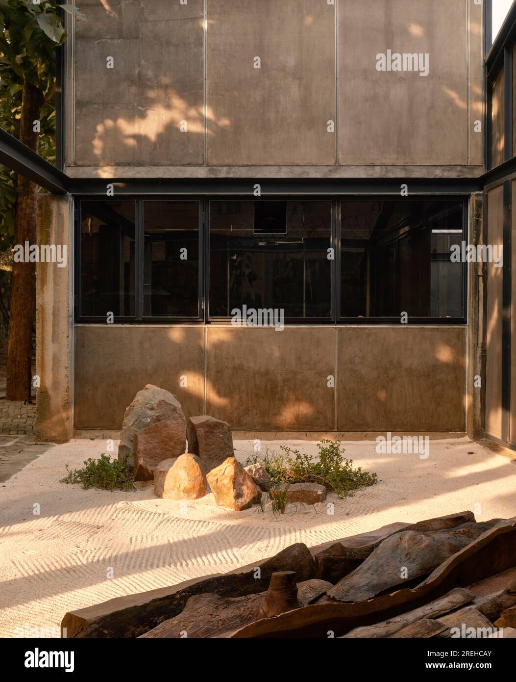 Rear view. Farm8, New Delhi, India. Architect: Studio array , 2023 ...