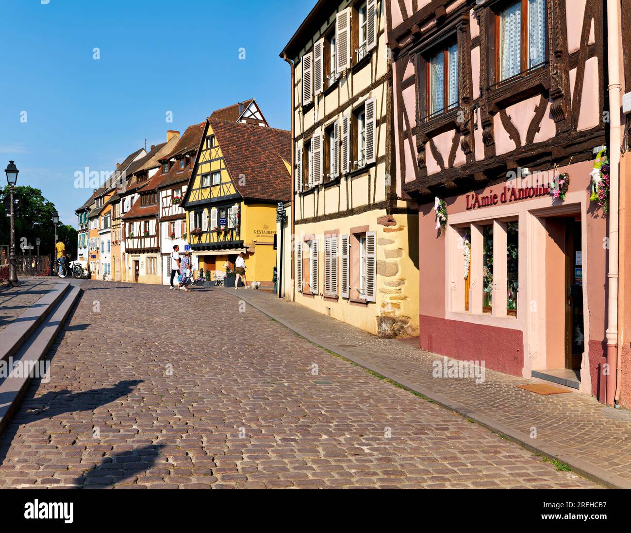 Colmar Alsace France. Alsace Wine Route. The timber framed houses in ...