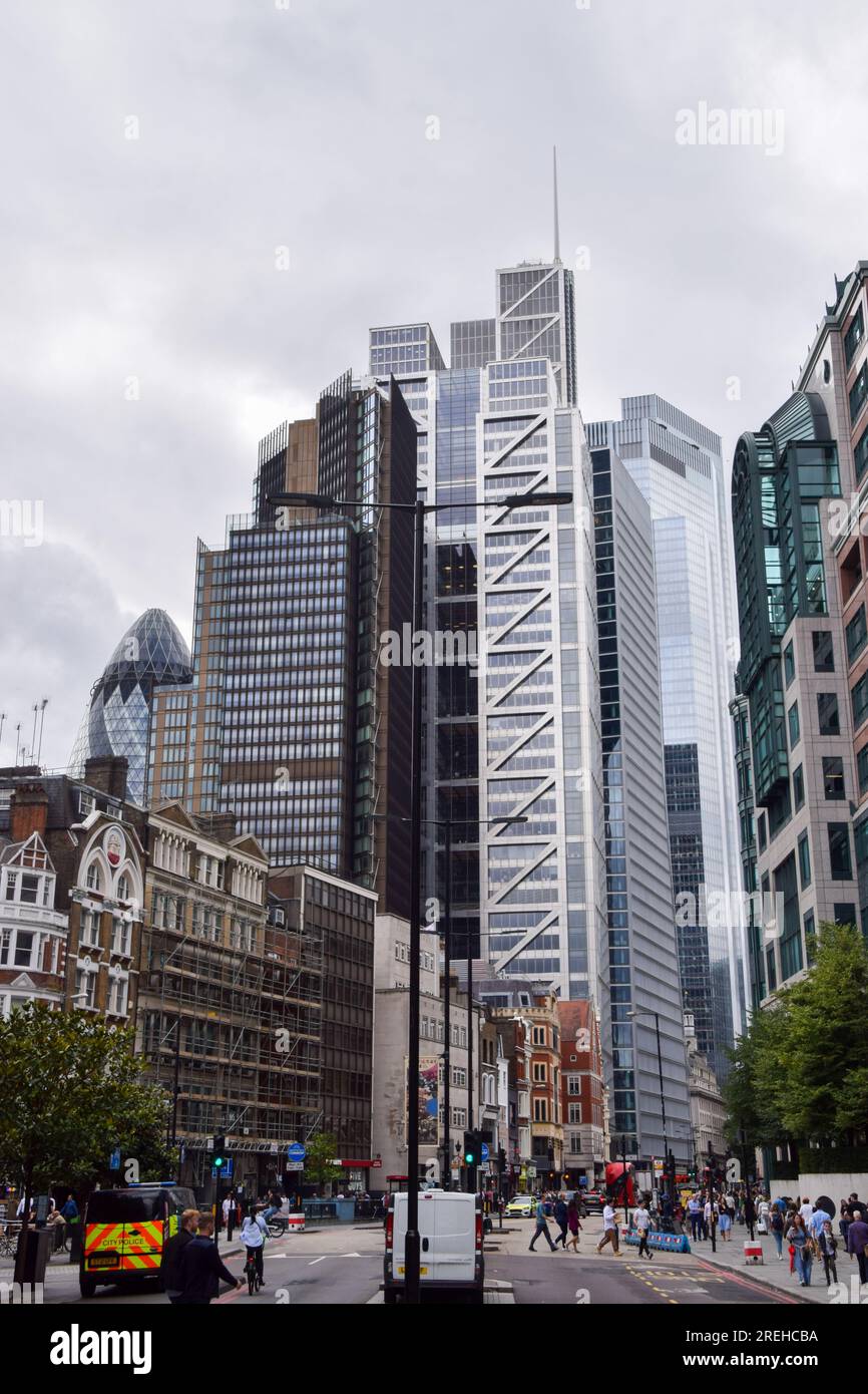 London, UK. 28th July 2023. Bishopsgate, City of London Stock Photo - Alamy