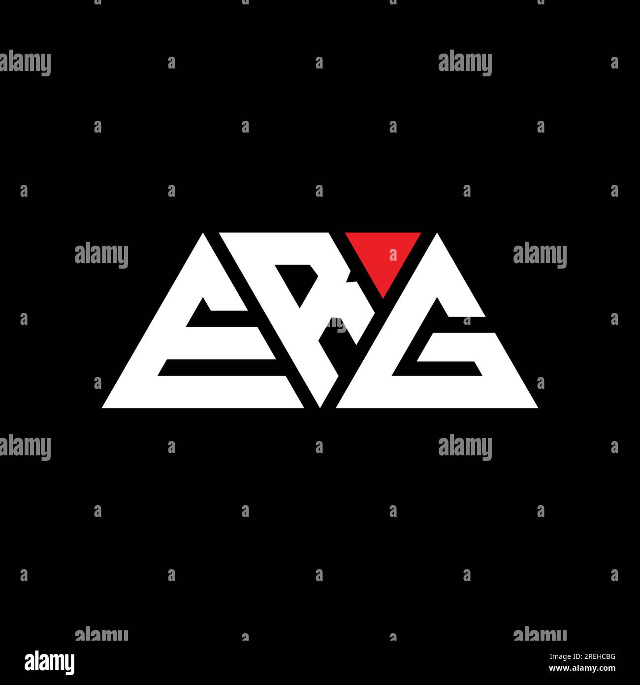 ERG triangle letter logo design with triangle shape. ERG triangle logo design monogram. ERG ...