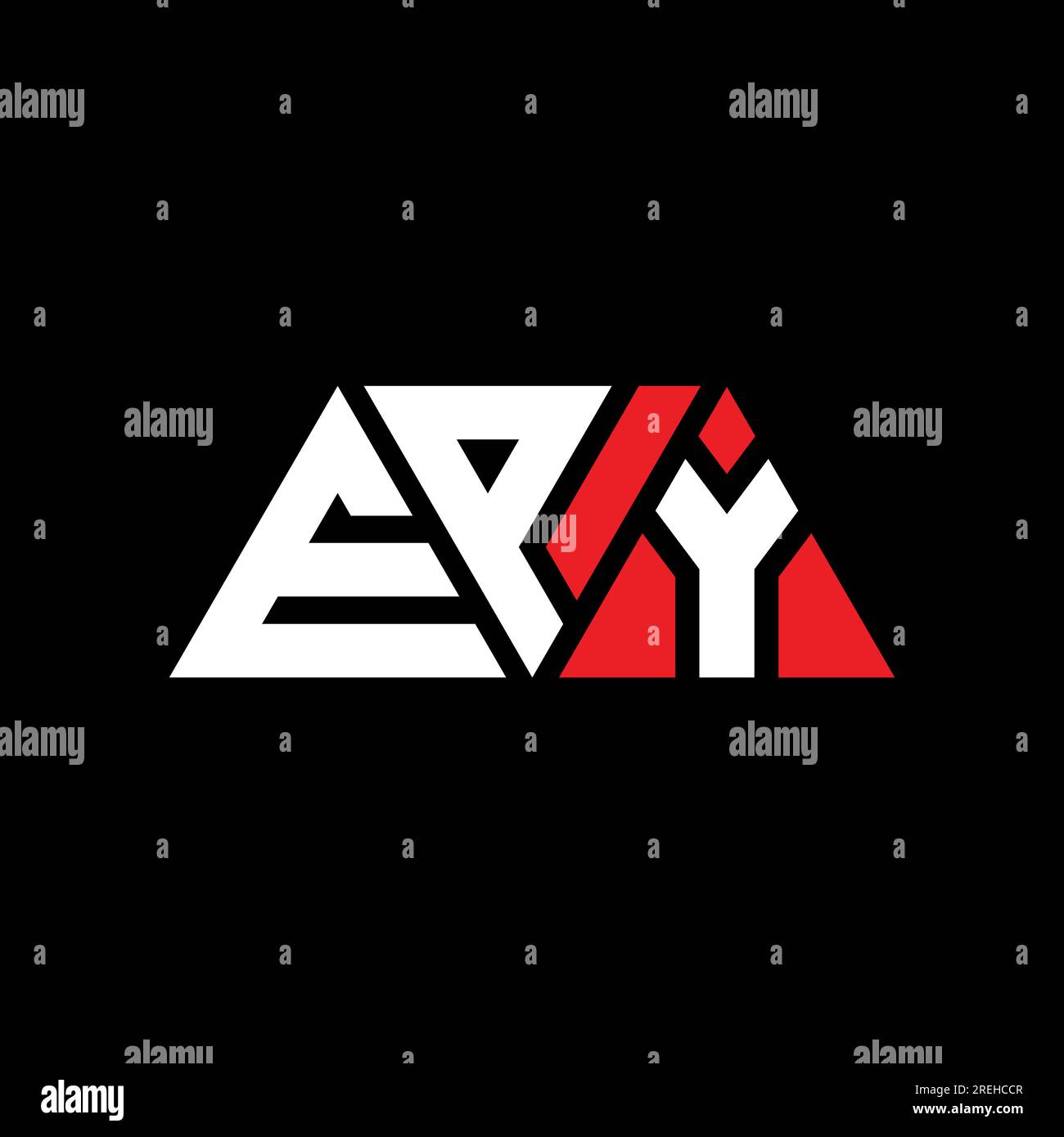 EPY triangle letter logo design with triangle shape. EPY triangle logo ...