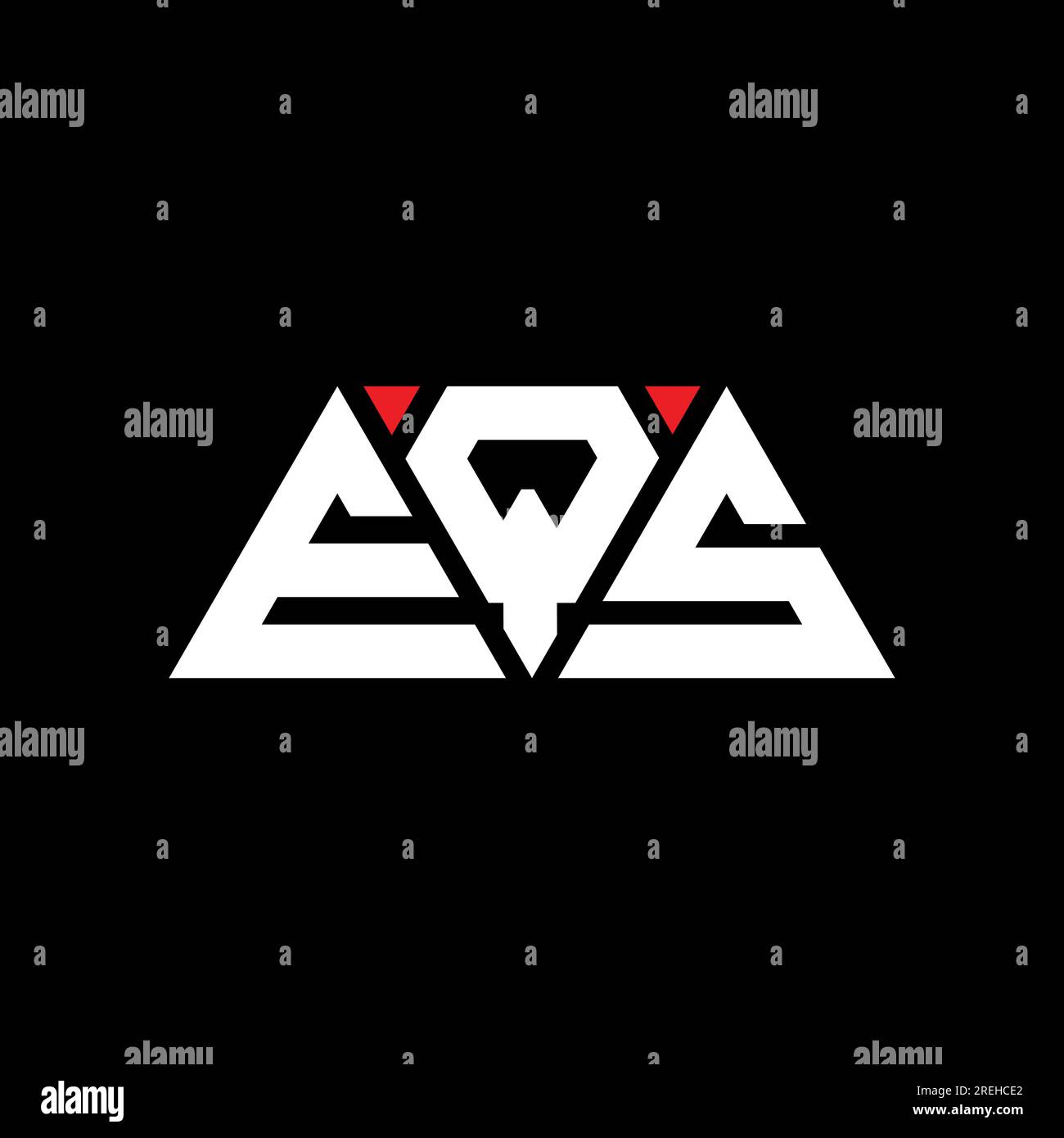 EQS triangle letter logo design with triangle shape. EQS triangle logo ...