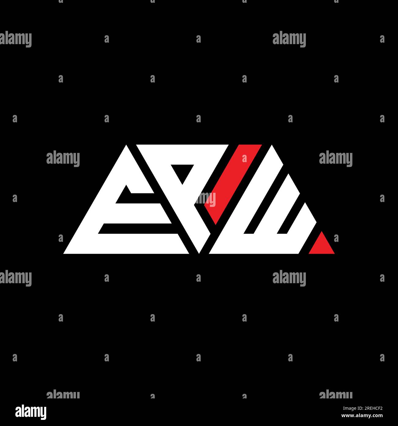 EPW triangle letter logo design with triangle shape. EPW triangle logo ...