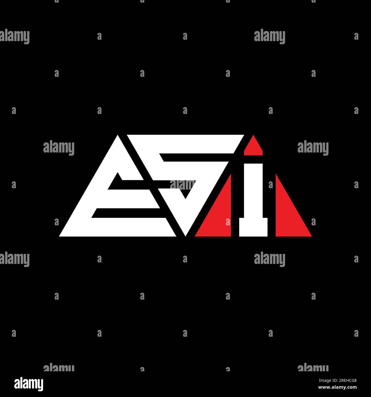 ESI triangle letter logo design with triangle shape. ESI triangle logo ...