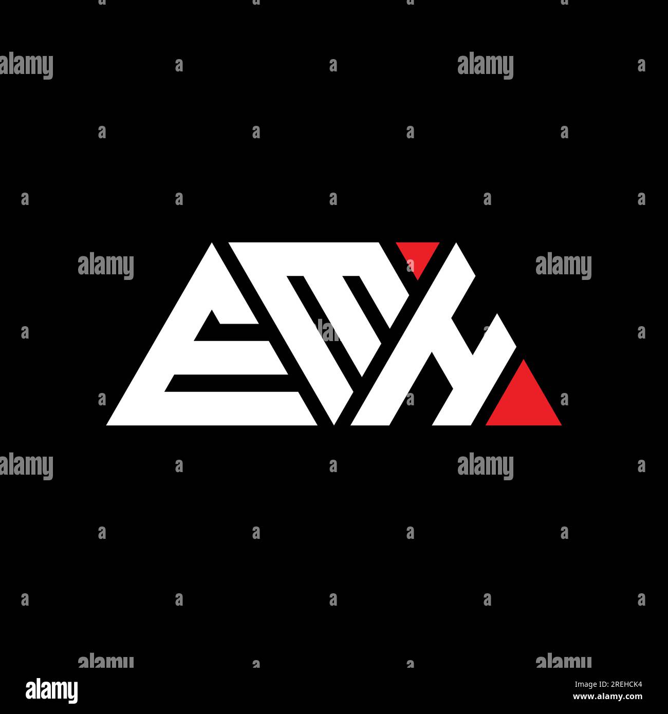 EMH triangle letter logo design with triangle shape. EMH triangle logo ...
